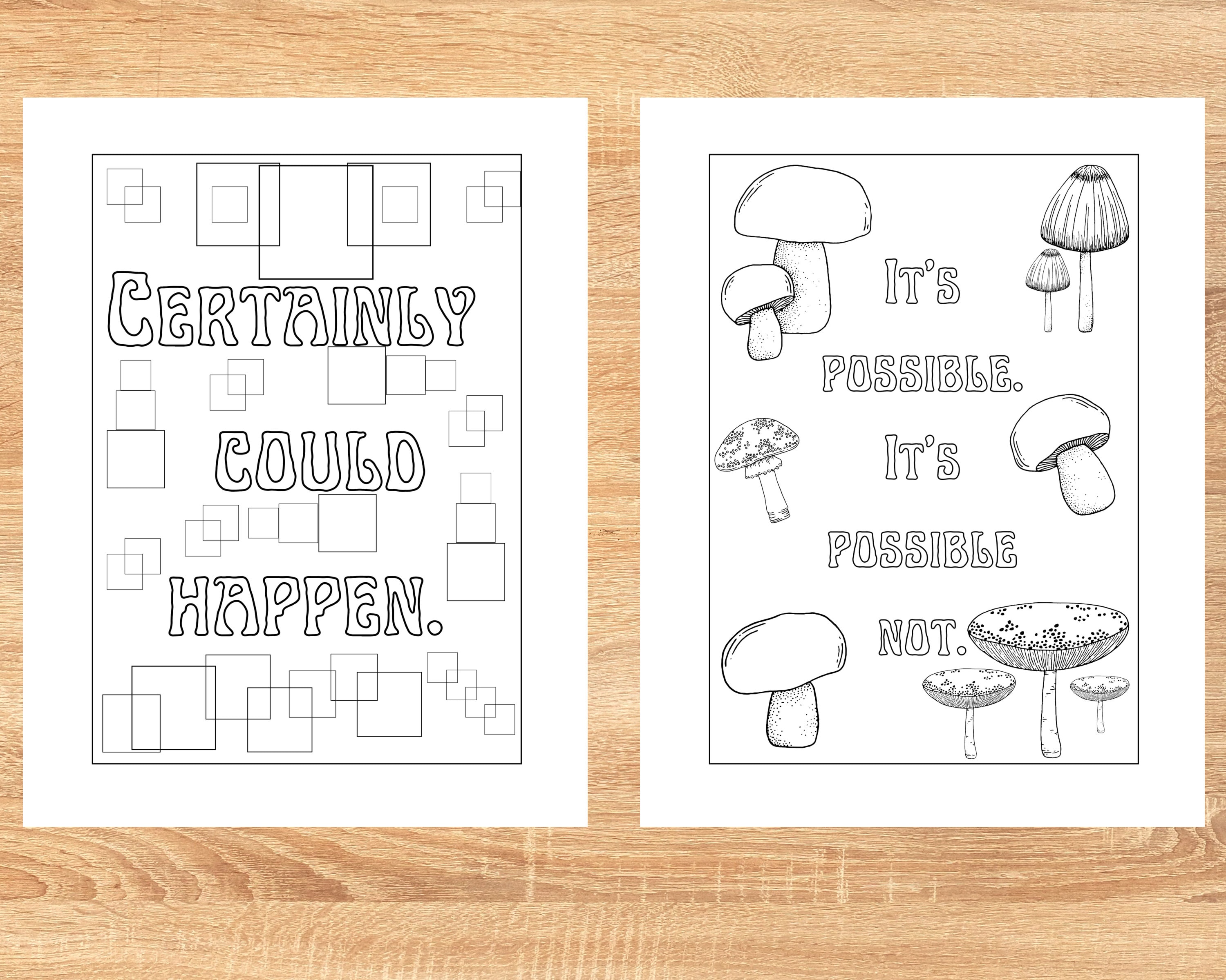OCD Anxiety Coloring Pages/39 Non Engagement Responses - Etsy