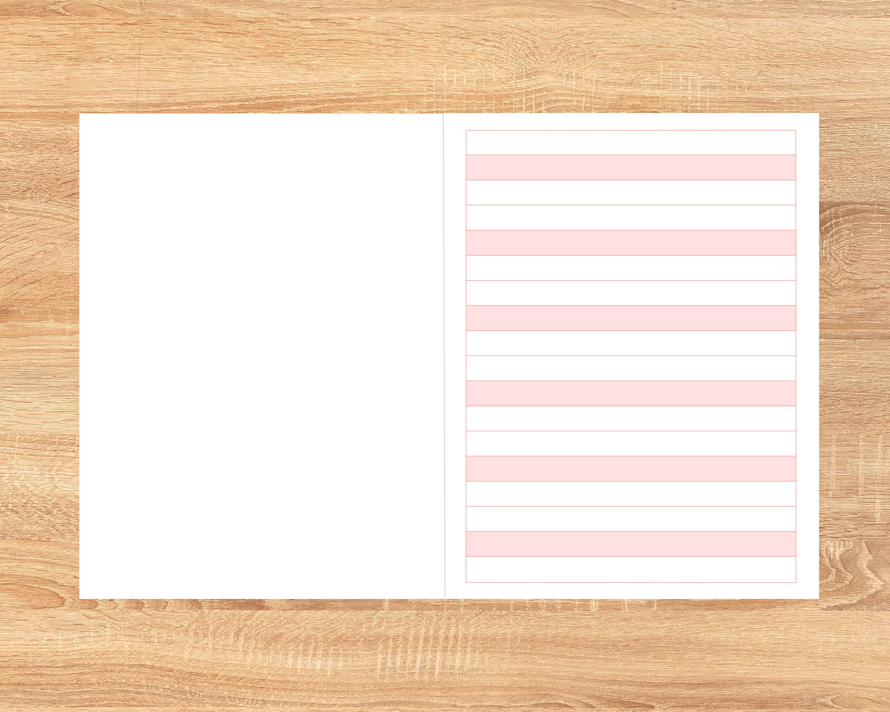Montessori Journal/printable/pink Writing Paper - Etsy