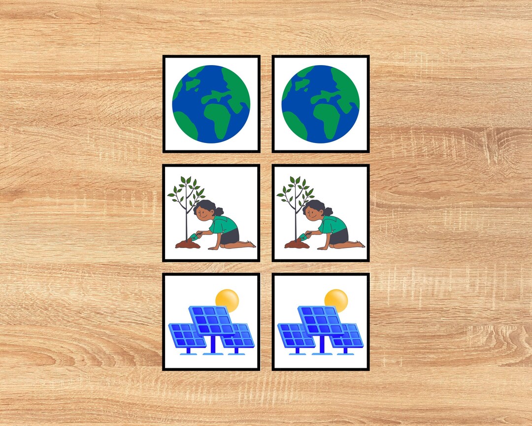 Earth Day Memory/matching Game/printable Earth Day Activity - Etsy
