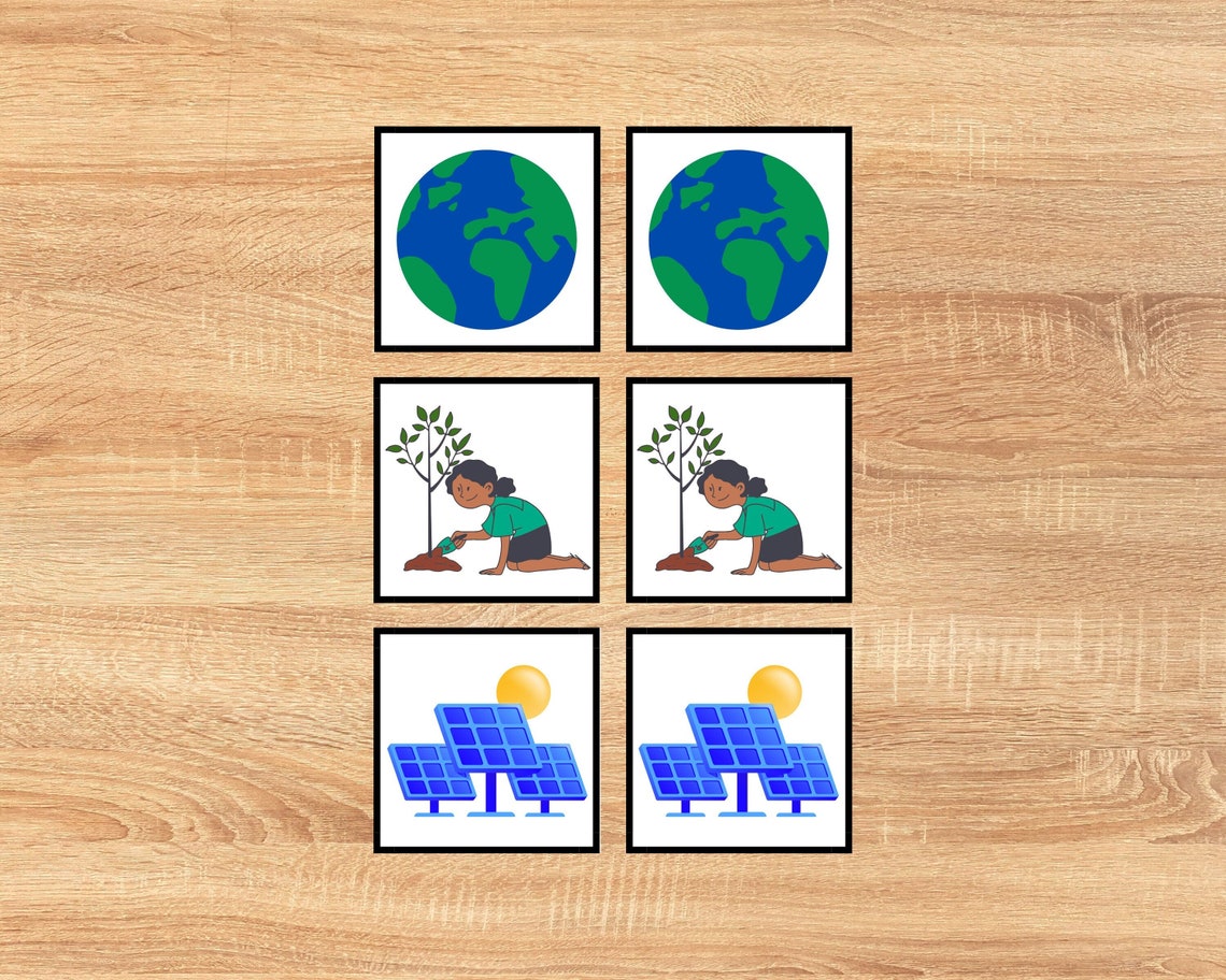 Earth Day Memory/matching Game/printable Earth Day Activity - Etsy