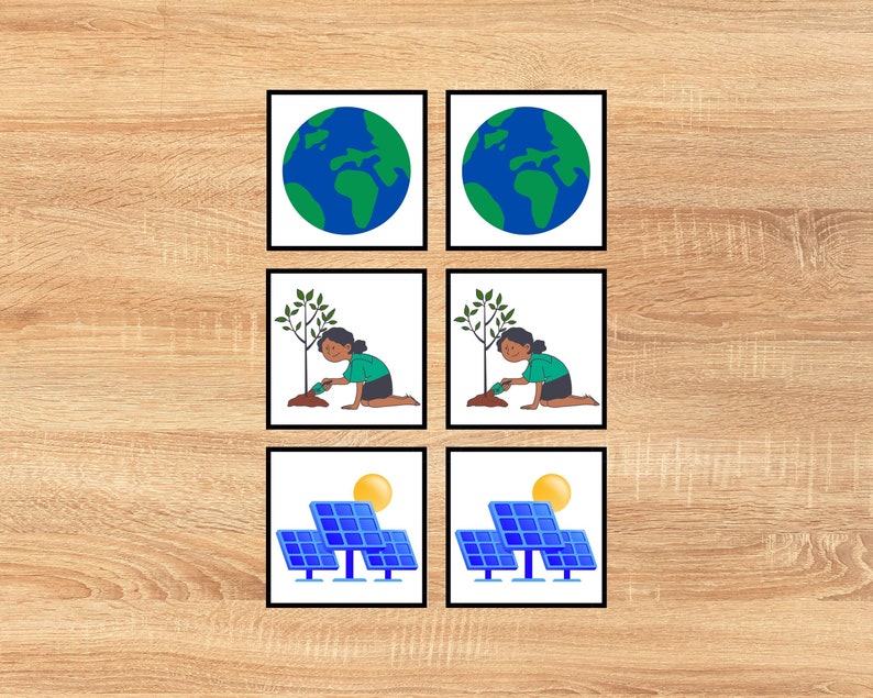 Earth Day Memory/matching Game/printable Earth Day Activity - Etsy