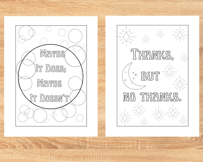 OCD Anxiety Coloring Pages/39 Non Engagement Responses - Etsy