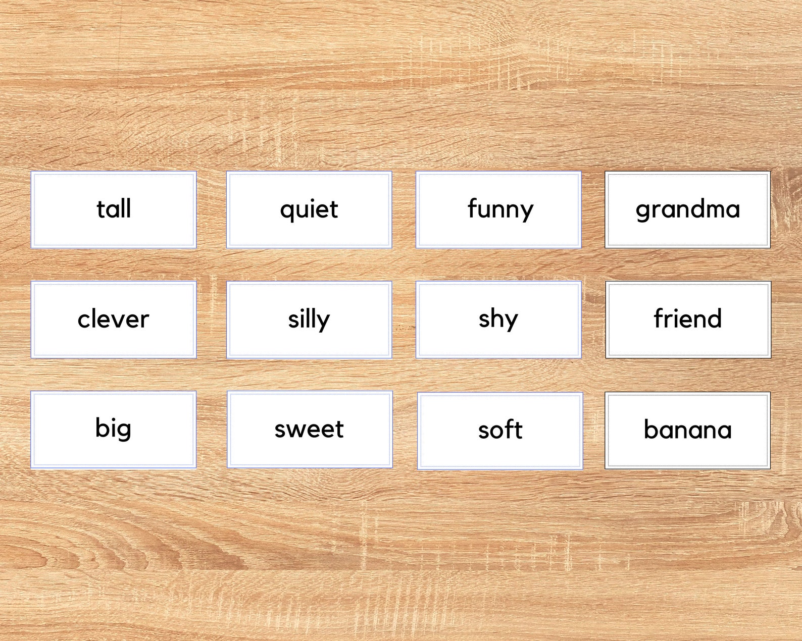 Montessori Adjective Game/printable Nouns and Adjectives - Etsy