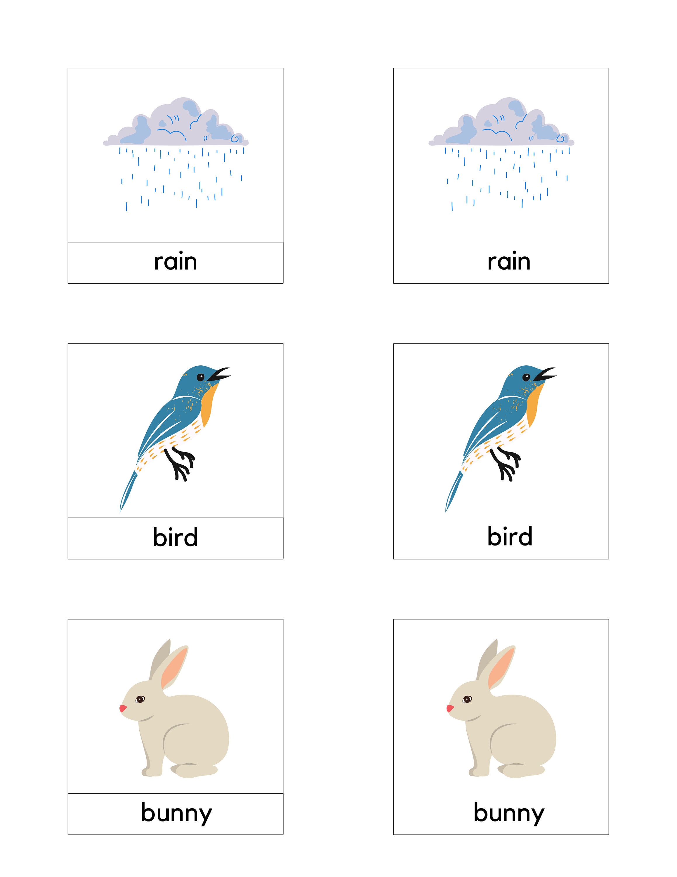 Montessori Spring 3 Part Cards/montessori Spring Printable - Etsy