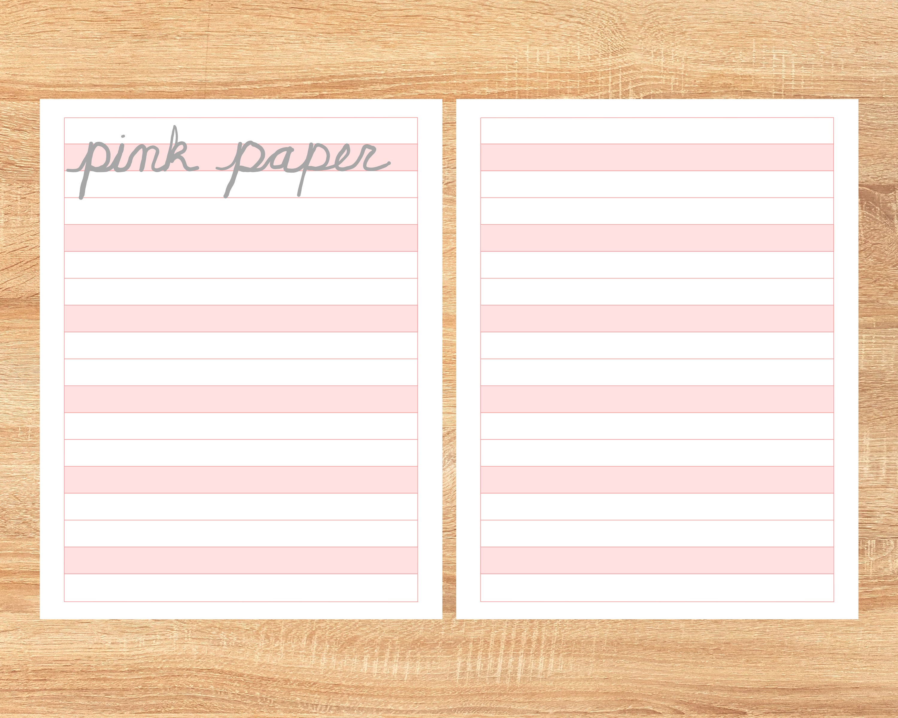 Montessori Pink Paper/montessori Printable - Etsy