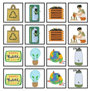 Earth Day Memory/matching Game/printable Earth Day Activity - Etsy