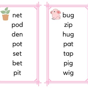 Montessori Phonetic Cards/3 Letter Phonetic Words/printable - Etsy