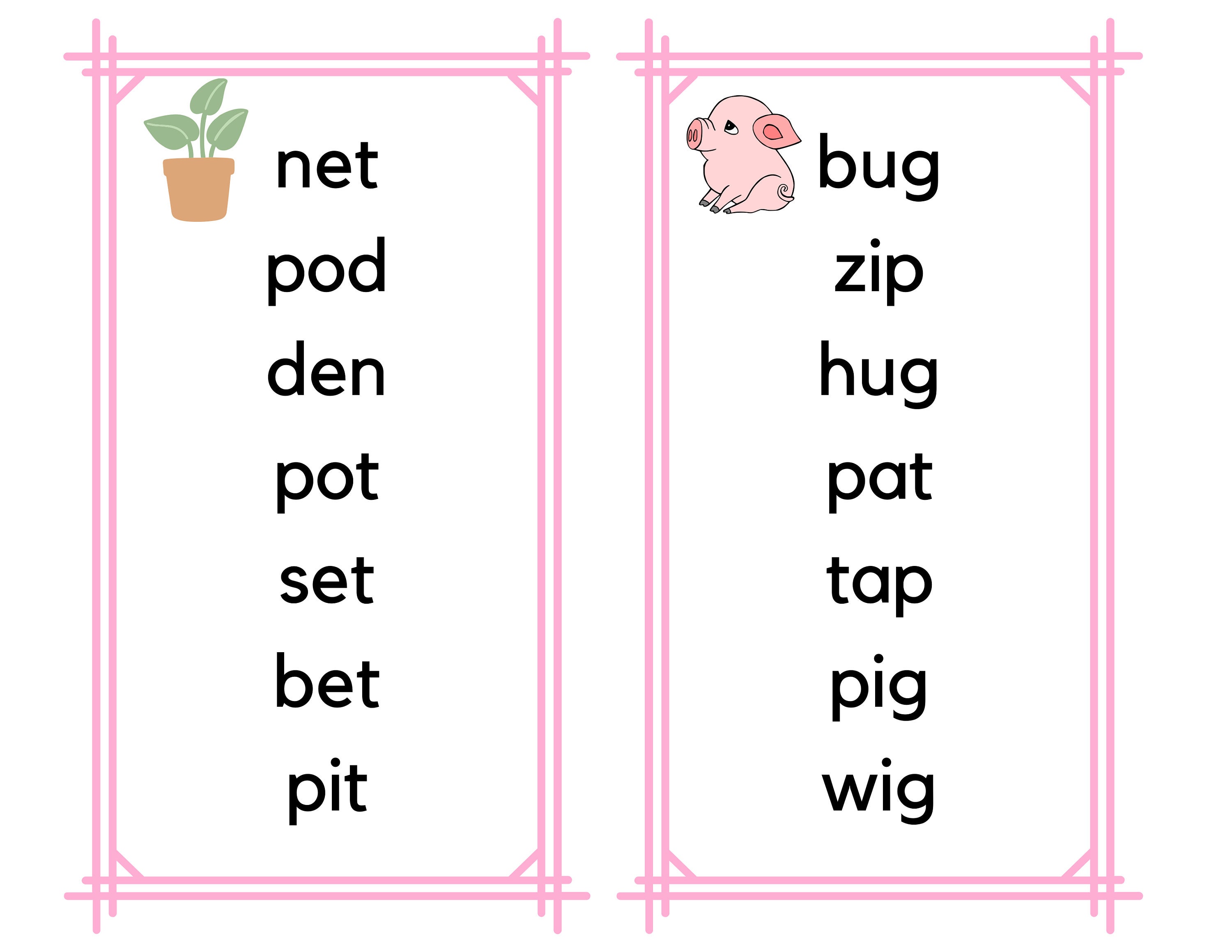 Montessori Phonetic Cards/3 Letter Phonetic Words/printable - Etsy