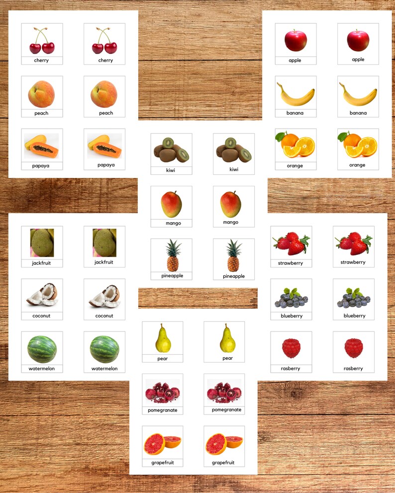 Montessori Baking/food Unit/3 Part Cards - Etsy