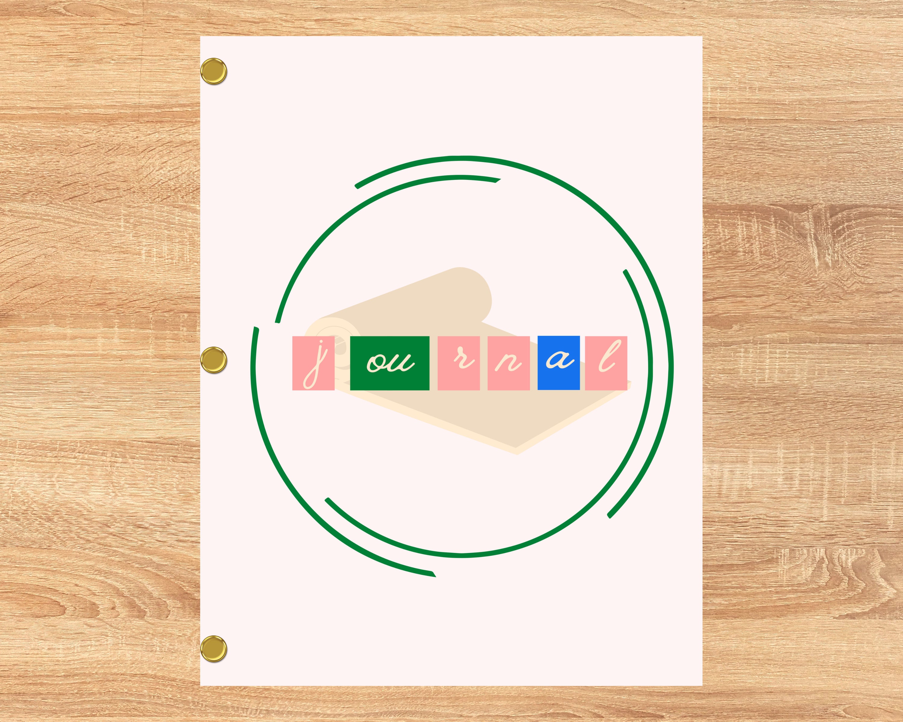 Montessori Journal/printable/pink Writing Paper - Etsy