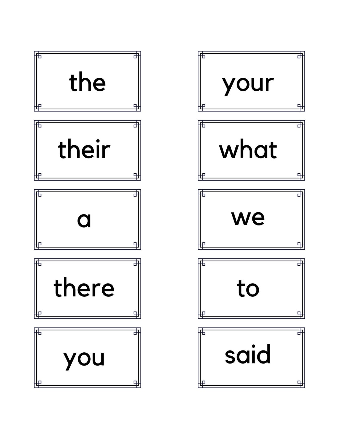 Montessori Sight Words/puzzle Words/montessori Printables - Etsy