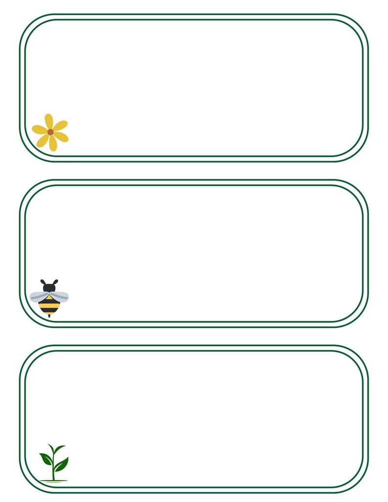 Seasonal Name Tags/montessori Cubby Tags/handwritten - Etsy