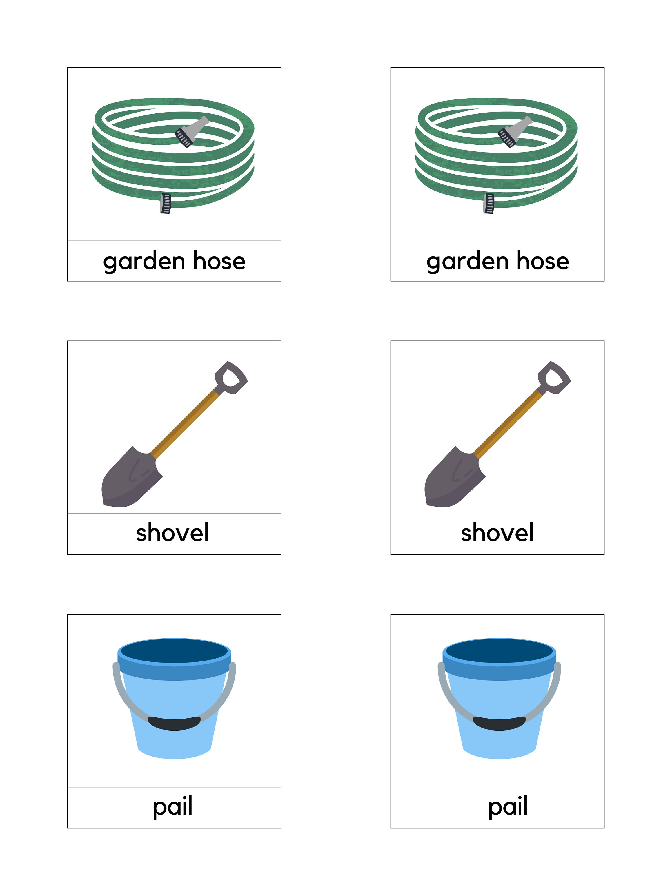 Garden Tools Montessori 3PC/ Printable/ Spring Unit - Etsy