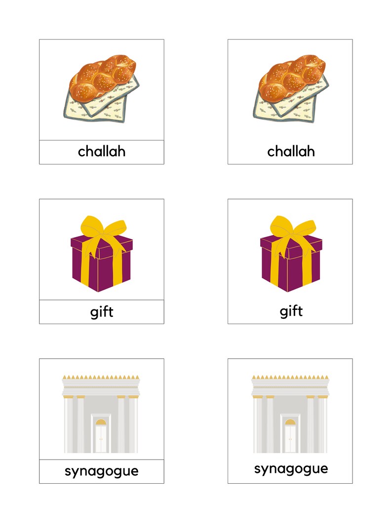 Hanukkah 3 Part Cards/ Montessori Printable - Etsy