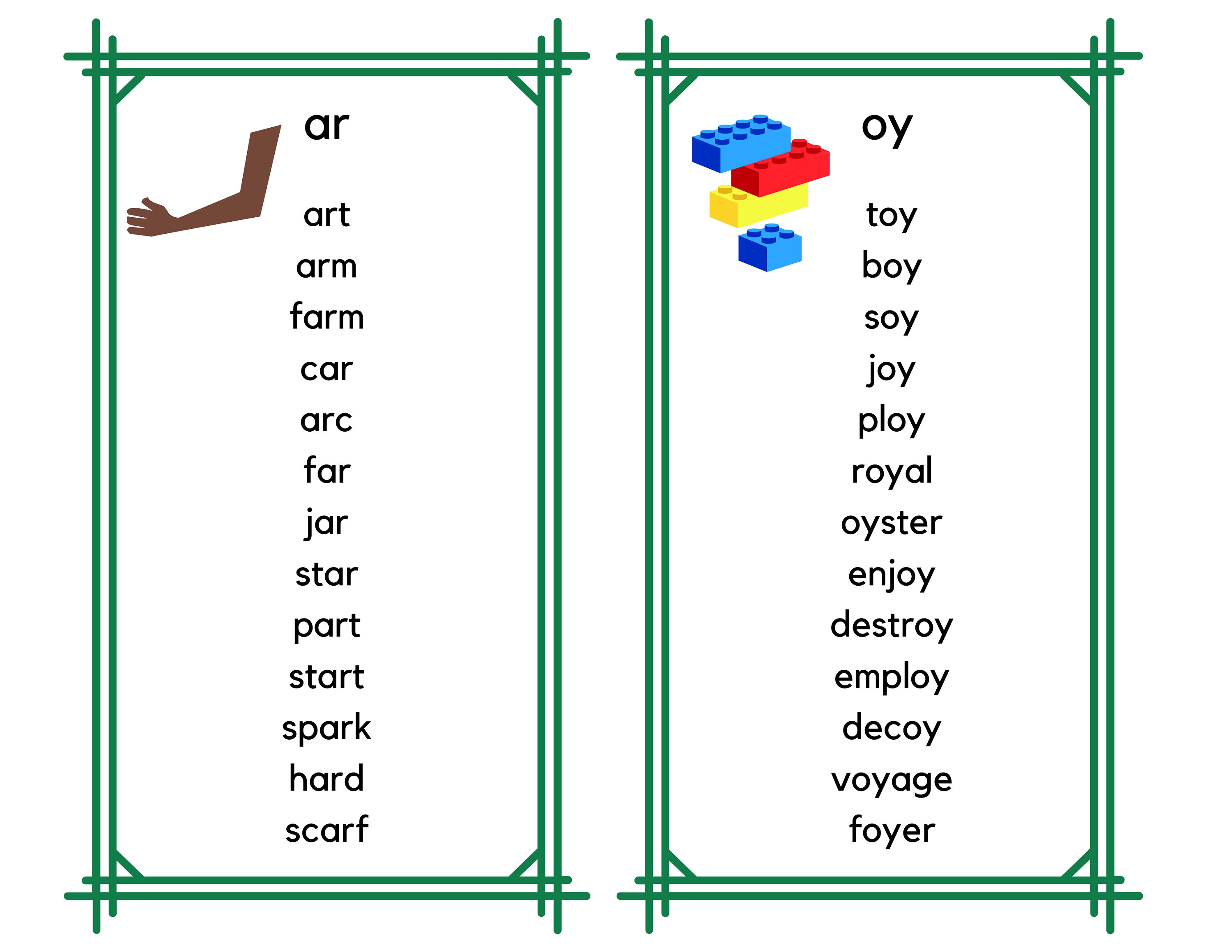 Montessori Phonogram Cards/16 Phonogram Cards/key Phonograms - Etsy