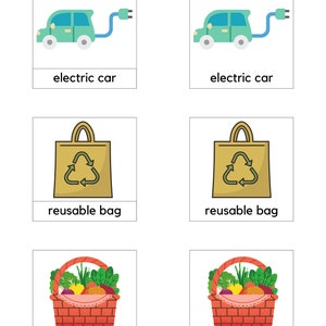 Earth Day/montessori 3 Part Cards - Etsy