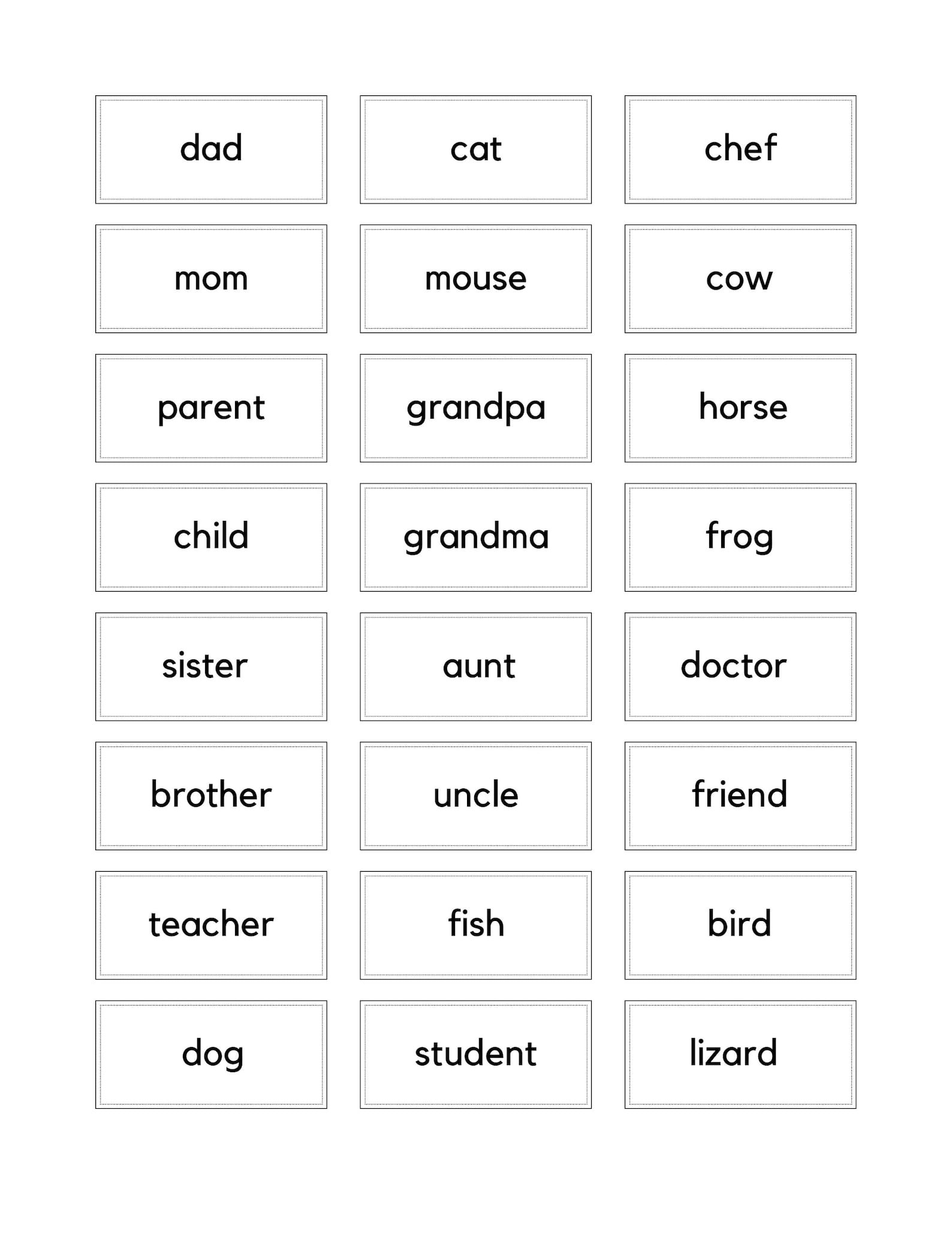 Montessori Noun Cards/noun Printable/function of the Word - Etsy