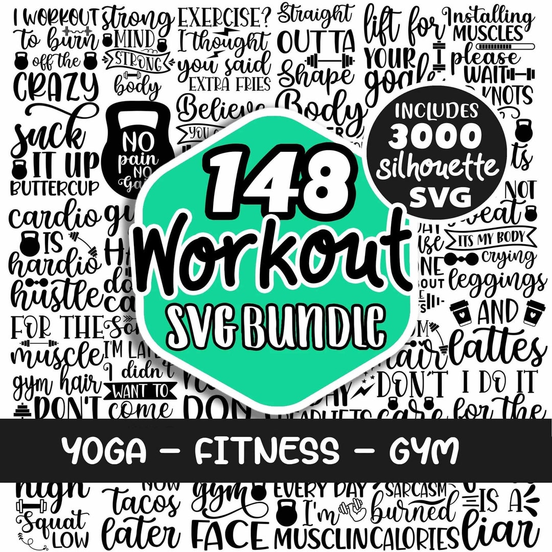 Workout Svg Gyms Svg Fitness Svg Workout Svg for Women Work - Etsy