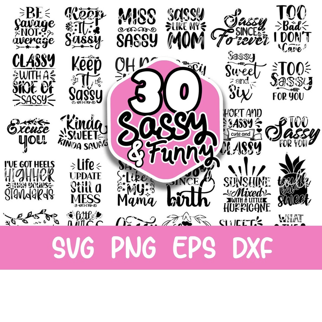 Sassy Svg Funny Svg Bundle Sarcastic Svg Svg Files for - Etsy