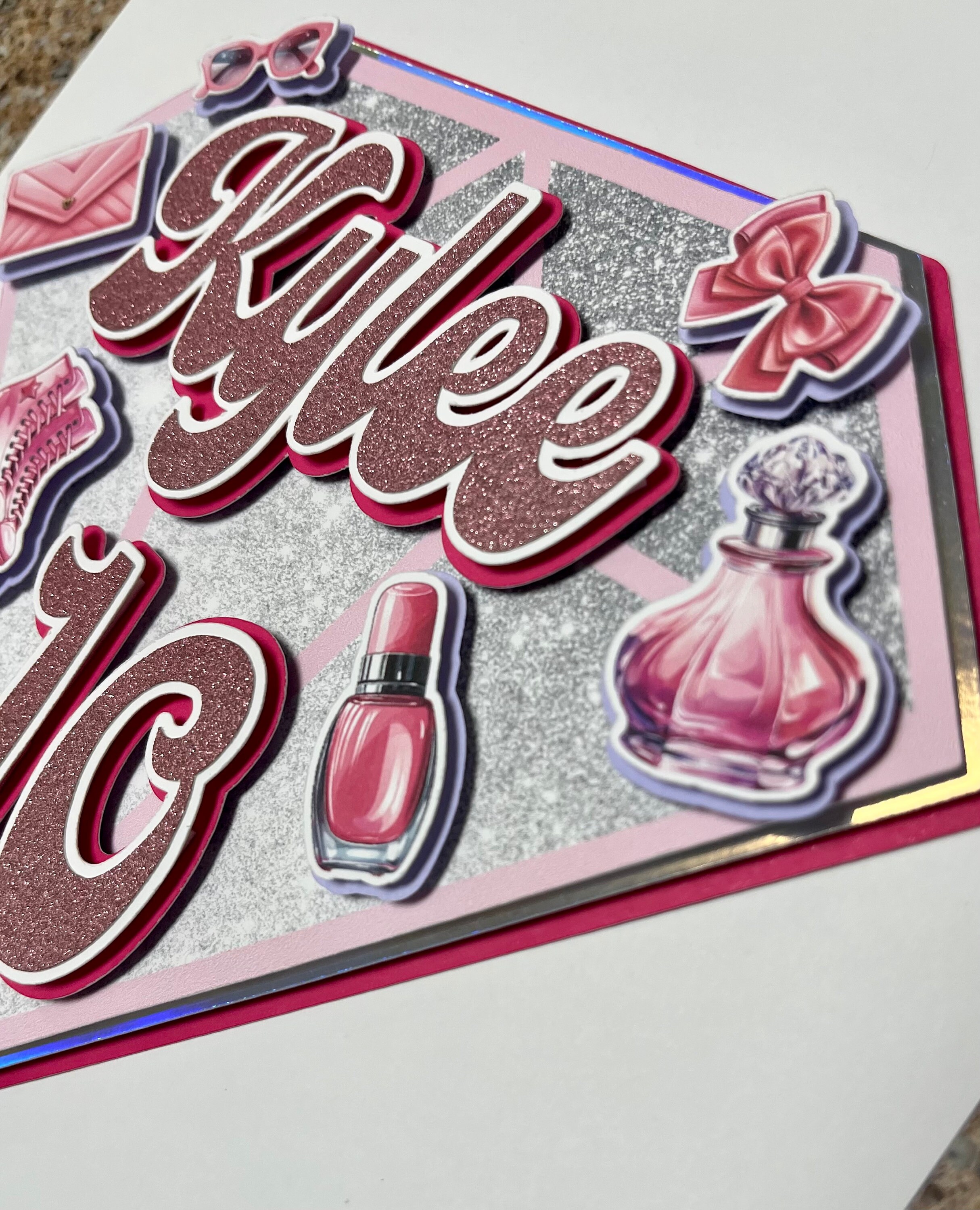 Pretty Pink Diamond Cake Topper - Etsy