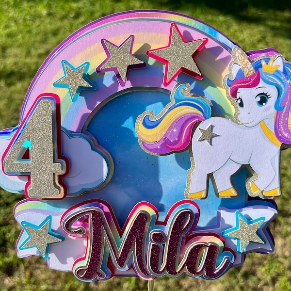 Unicorn Cake Topper - Etsy