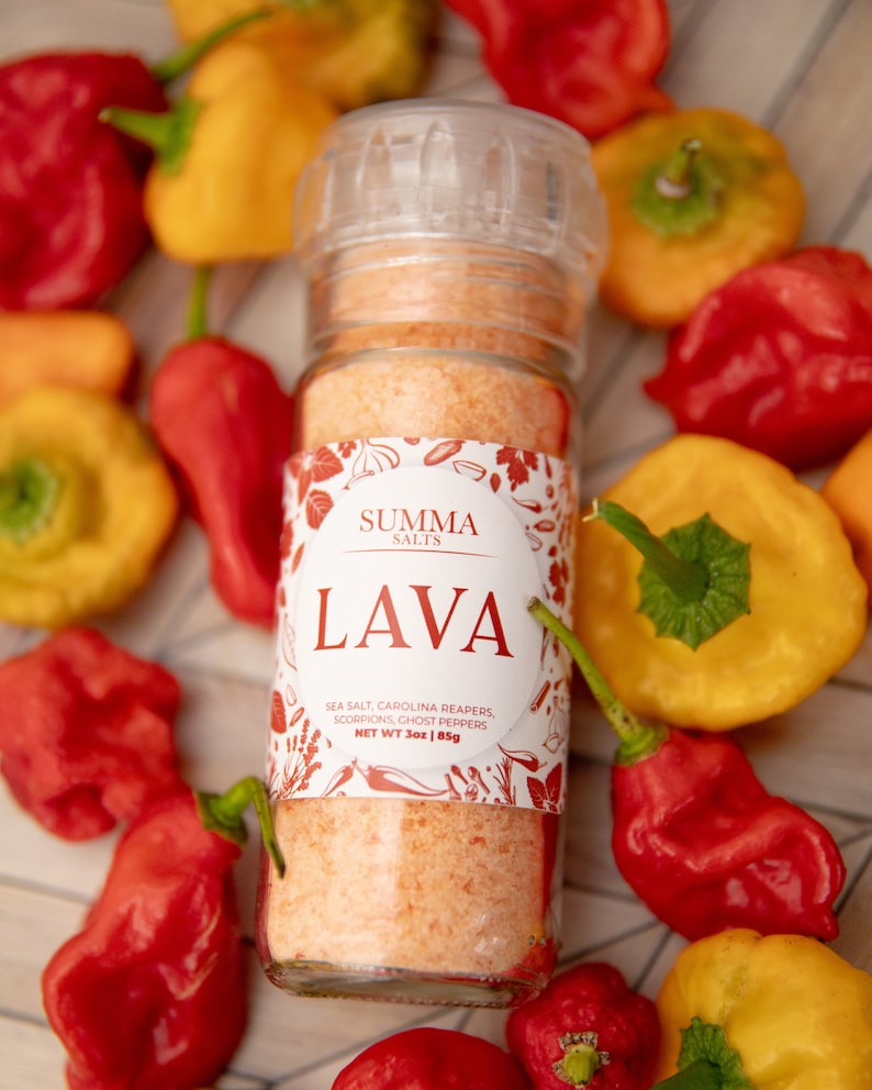 Ghost Pepper Infused Coarse Sea Salt: Spicy Vegan Seasoning - Etsy