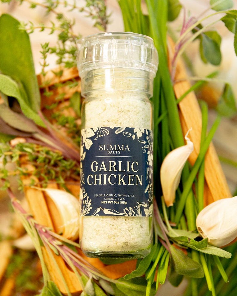 Garlic Chicken Flavored Coarse Sea Salt - Etsy