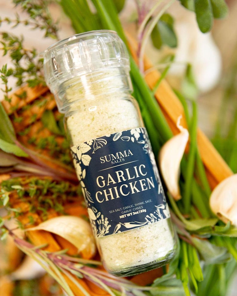 Garlic Chicken Flavored Coarse Sea Salt - Etsy