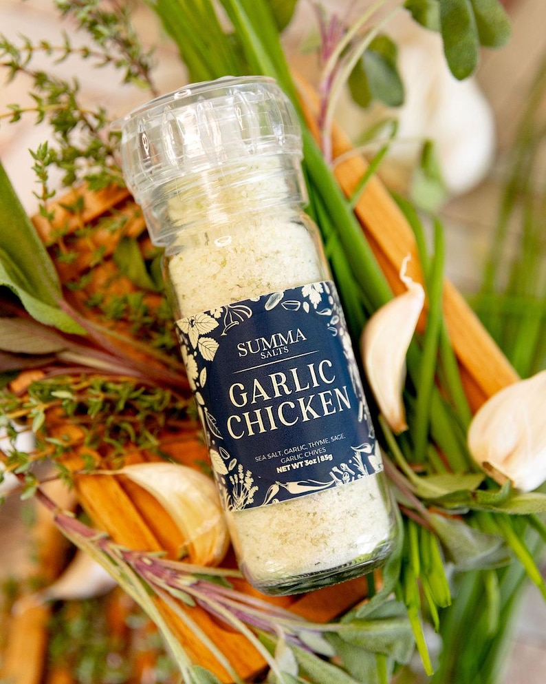 Garlic Chicken Flavored Coarse Sea Salt - Etsy