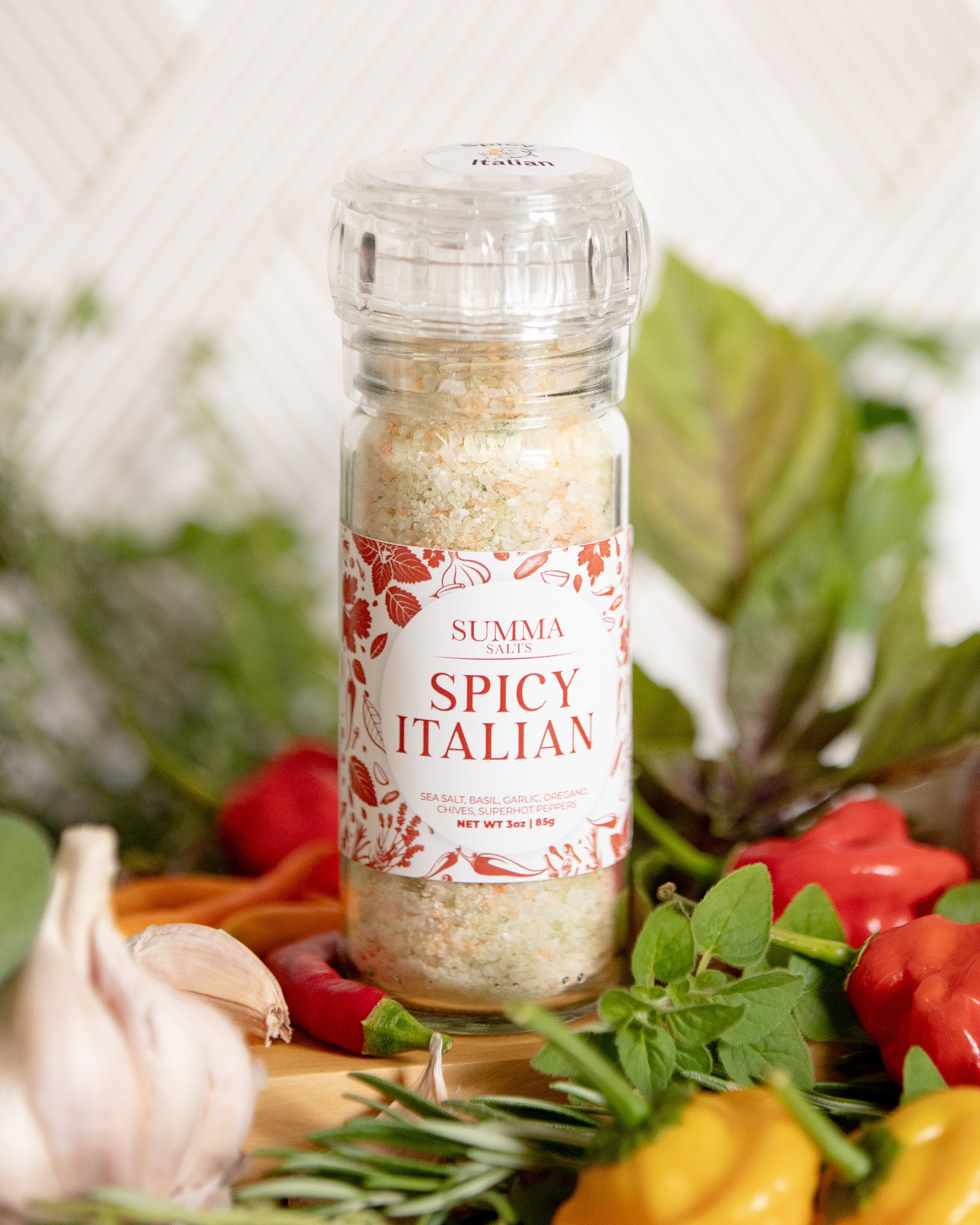 Spicy Italian Salt Blend: Sea Salt, Herbs, Superhot Peppers - Etsy