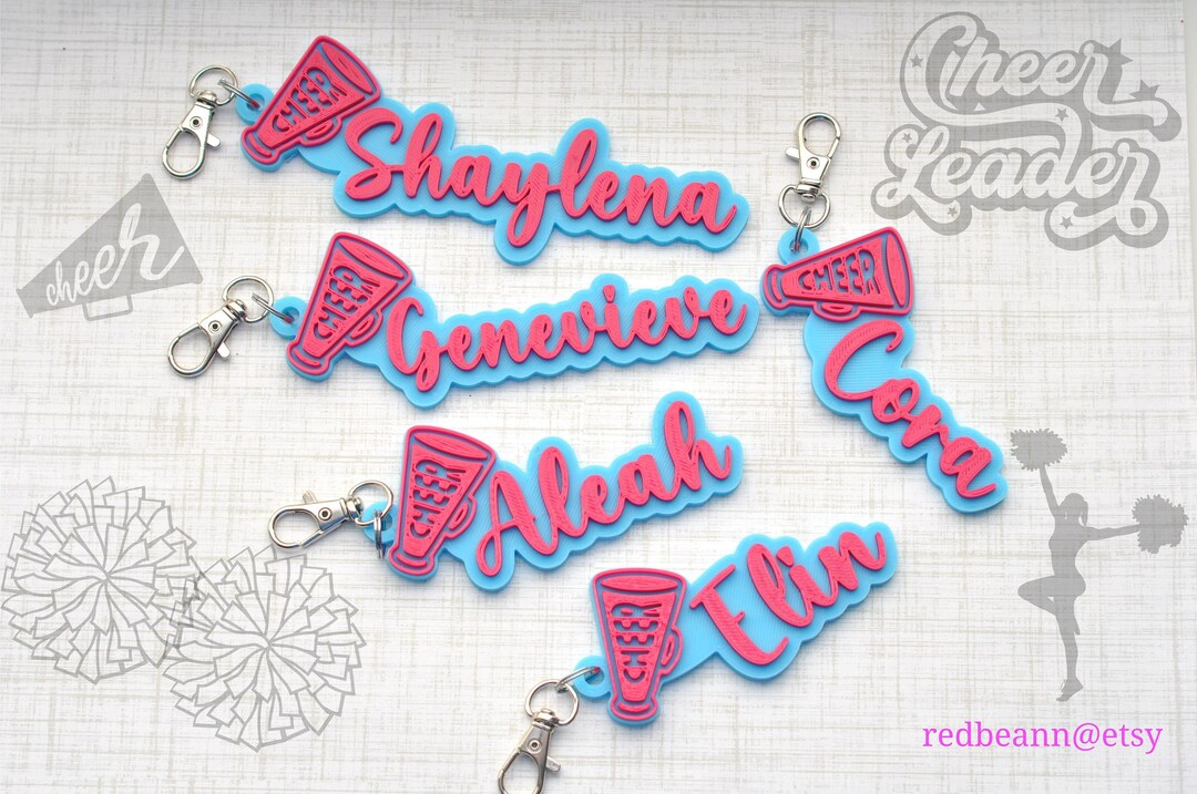 Cheer Megaphone Bag Pack Tag-cheer Gifts-cheer Leader Tag-cheer Name ...