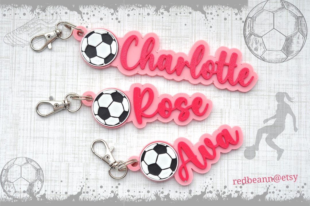 Personalized Girls Soccer Name Tag-soccer Bag Tag-soccer Coach Gift ...