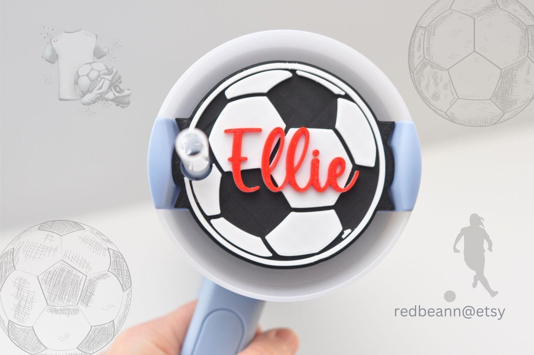 Soccer Name Tag Stanley Cup Tumbler-personalized Soccer Bottle Tag-team ...