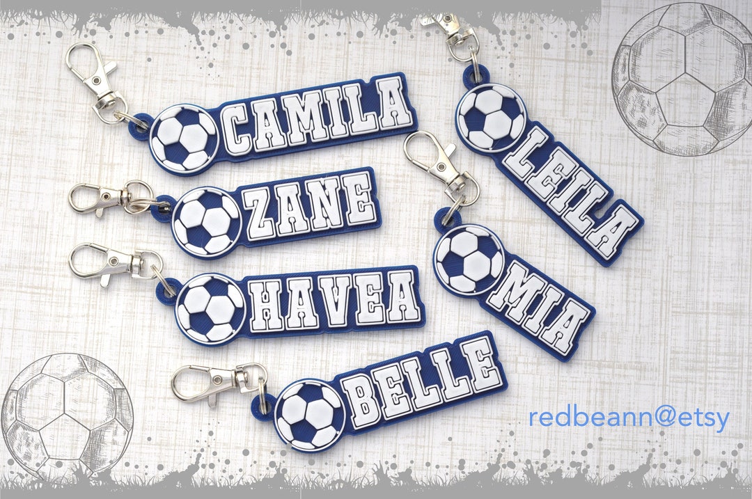 Boys Soccer Bag Name Tag-soccer Backpack Tag-soccer Team Gift Idea-team ...
