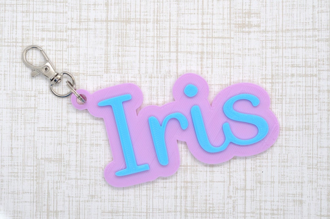 Personalized 3D Printed Name Tag: Custom Bag Keychain - Etsy