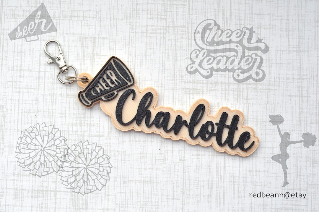 Personalized Cheerleader Bag Tag: Custom Name, Team Colors - Etsy