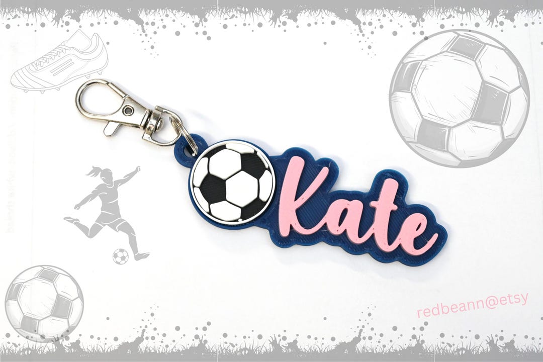 Girls Soccer Name Tag-girls Soccer Bag Tag Personalized-soccer Coach ...