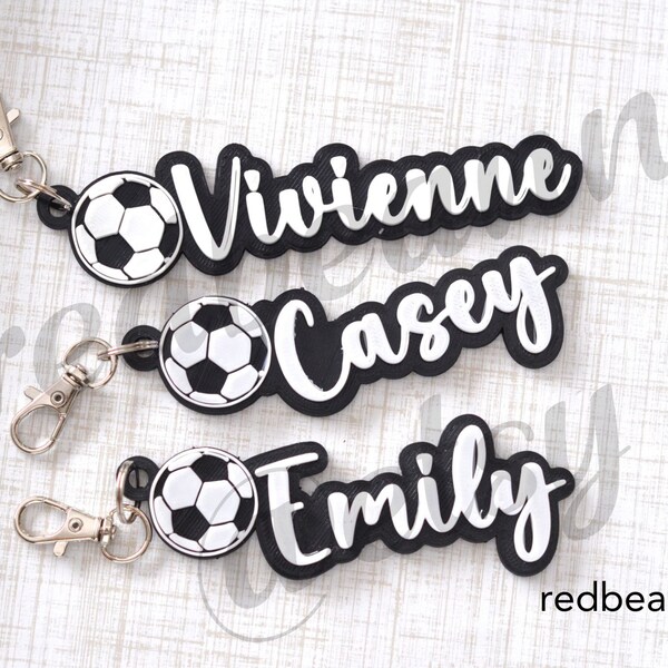 Girls Soccer Name Tag - Etsy