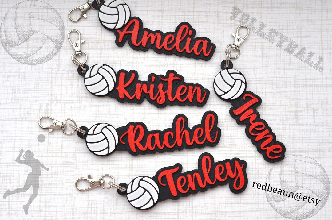Personalized Volleyball Tag-volleyball Gift Ideas-volleyball Girls Tag ...