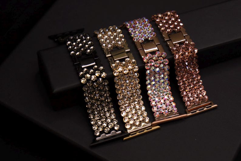 Elegant Bling Apple Watch Band With Preciosa Crystals | Customizable ...