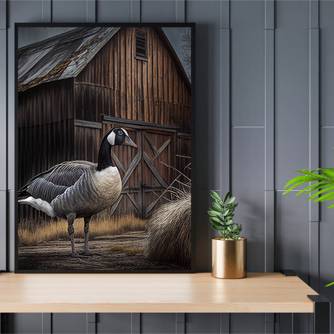 Goose - Rustic Barn Art, Farm Prints, Farm Animal Art, Digital (JPEG ...