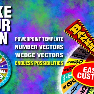 Editable Wheel of Fortune Wheel and Wedges | Template | Party Games ...