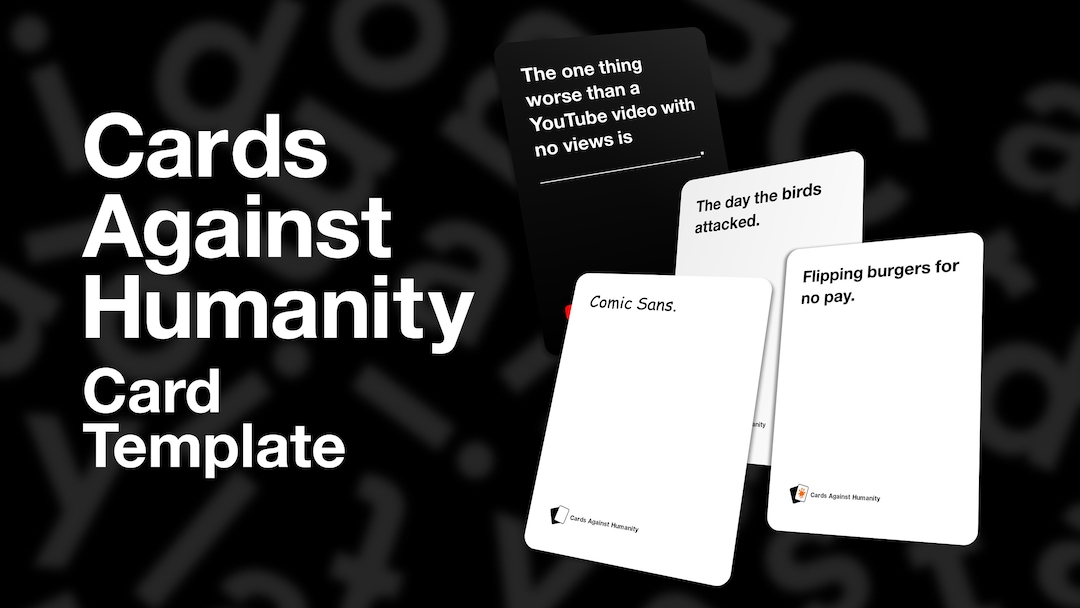 DIY Cards Against Humanity Expansion Pack | Template | Party Games - Etsy