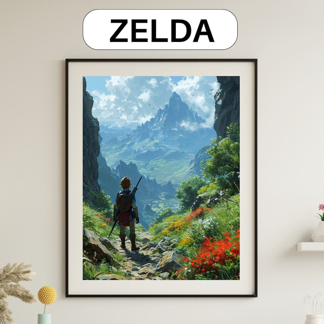 Zelda Landscape Art Print – Link, Hyrule Field (digital Download ...