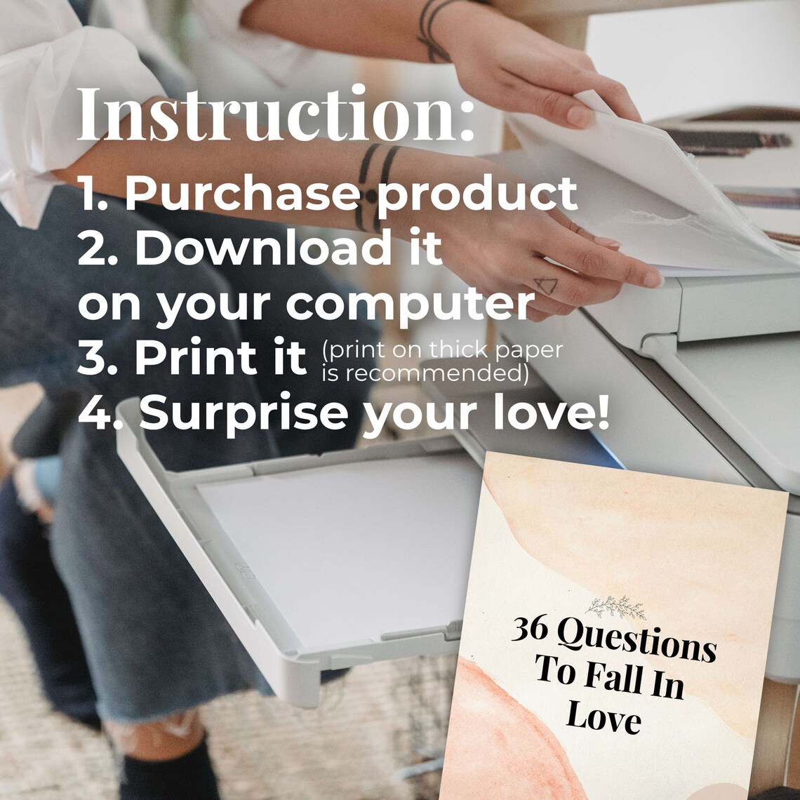 36 Questions to Fall in Love | Printable Quiz Game for a Perfect Date ...