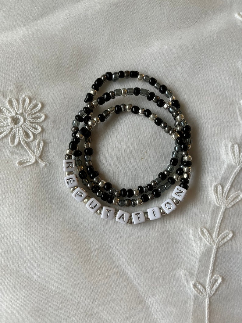 Taylor Swift Eras Tour Bracelet Set of 3 for Stacking - Reputation Era ...