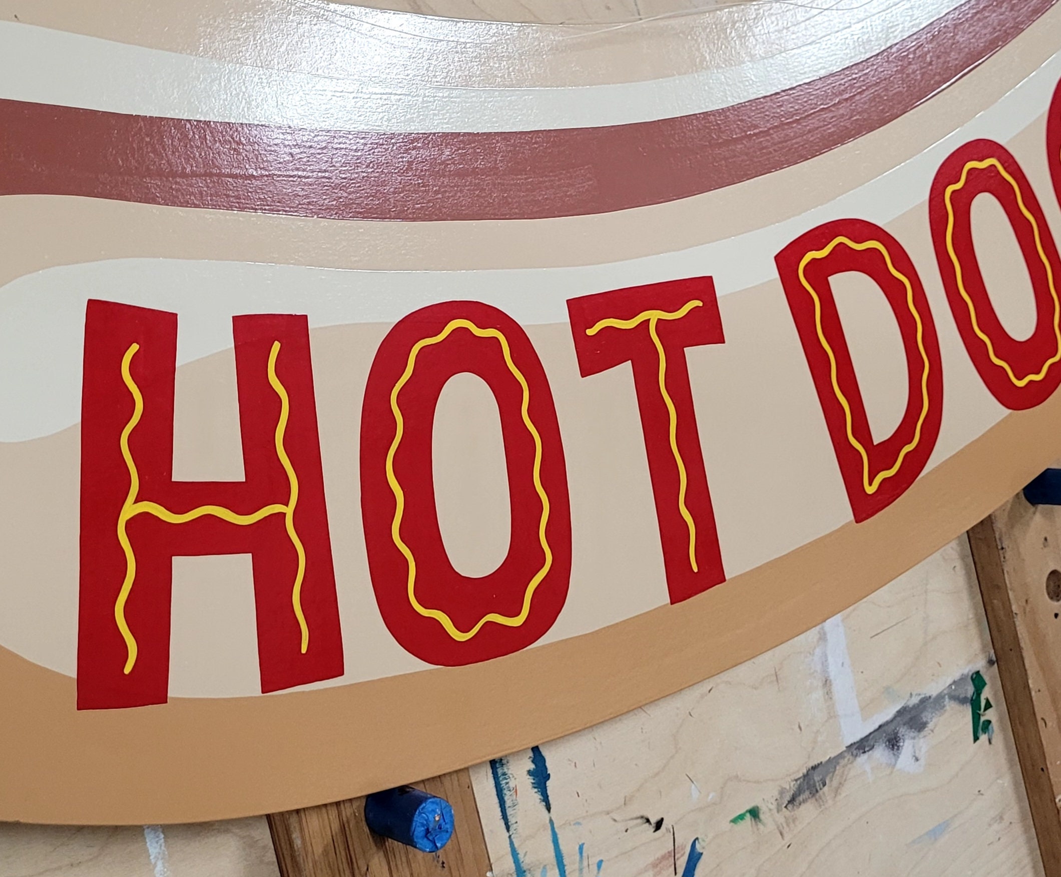 Hand Painted HOT DOG Sign. - Etsy