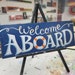 Hand Painted Welcome Aboard Sign. - Etsy