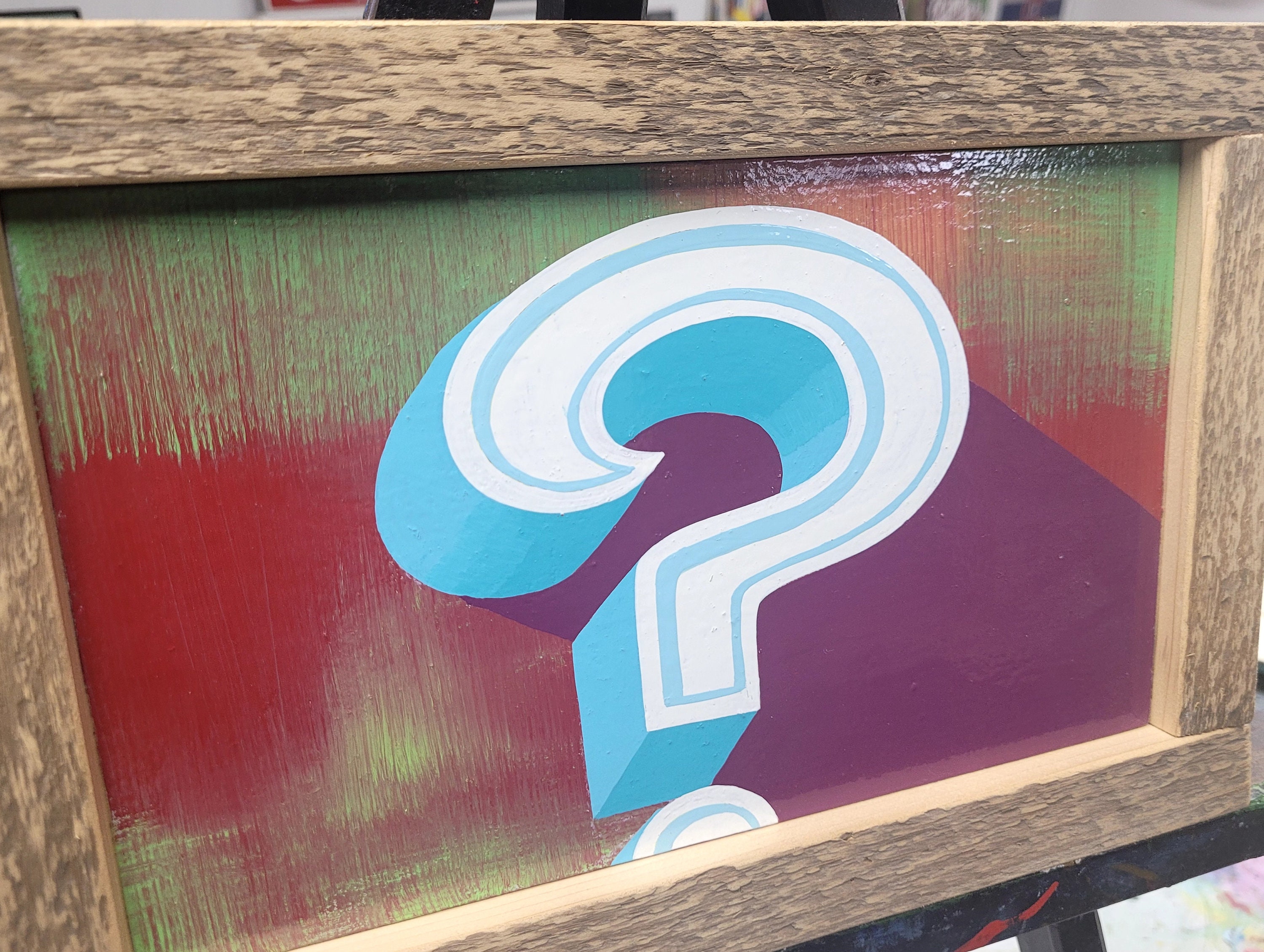 Hand Painted Question Mark Sign. - Etsy
