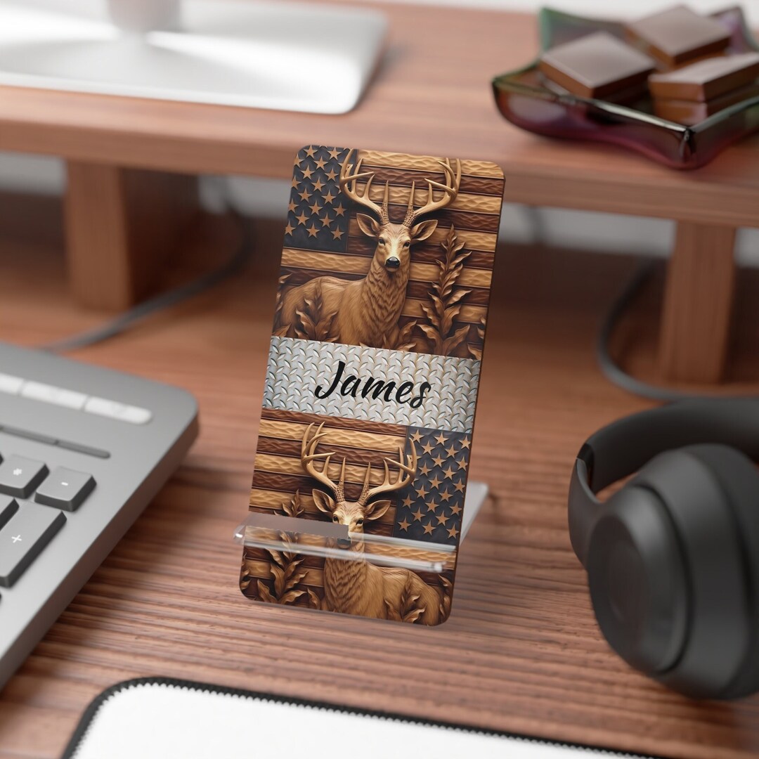 Personalized Cell Phone Stand, Desk Accessory, Office Decor, Phone ...